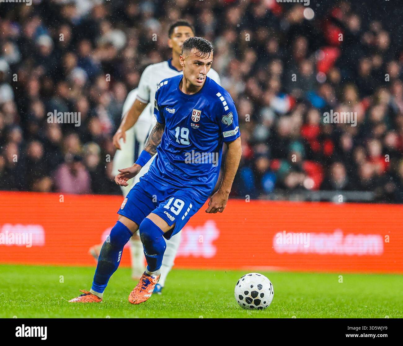 London, UK. 13th Nov, 2025. Serbia's Aleksandar Stankovic during the ...