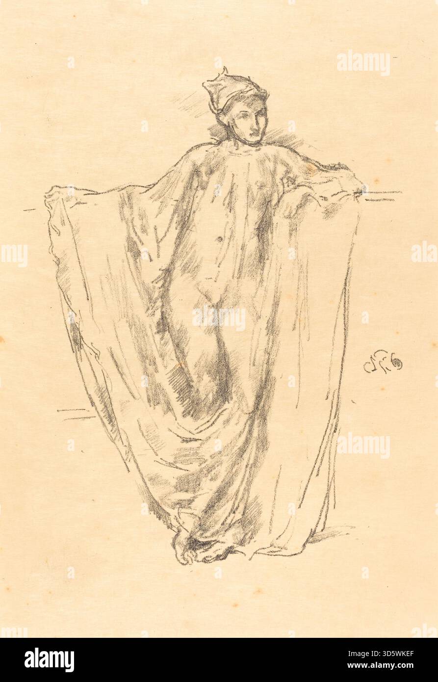 A 1894 painting by James McNeill Whistler titled 'Figure Study ...