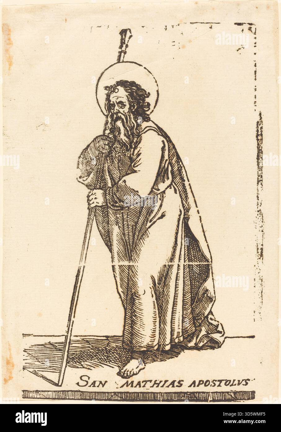 A painting by Jacques Stella showing Saint Matthias, chosen to replace ...