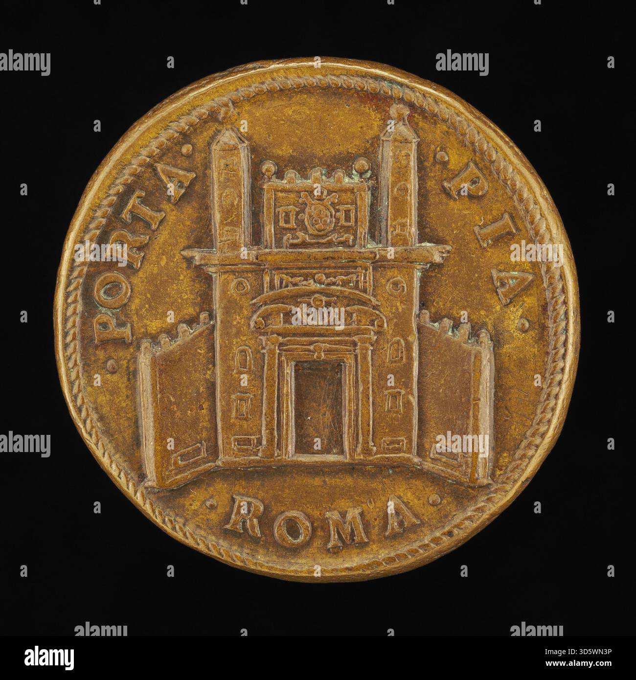 A painting by Giovan Federico Bonzagni depicting the reverse view of ...