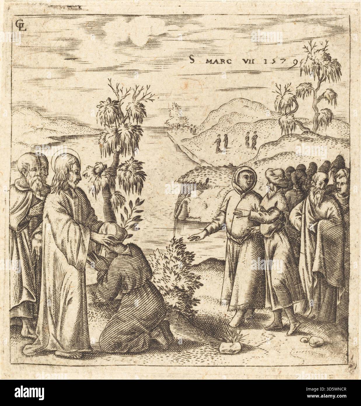 This engraving by Léonard Gaultier, 1579, depicts Christ healing a deaf ...