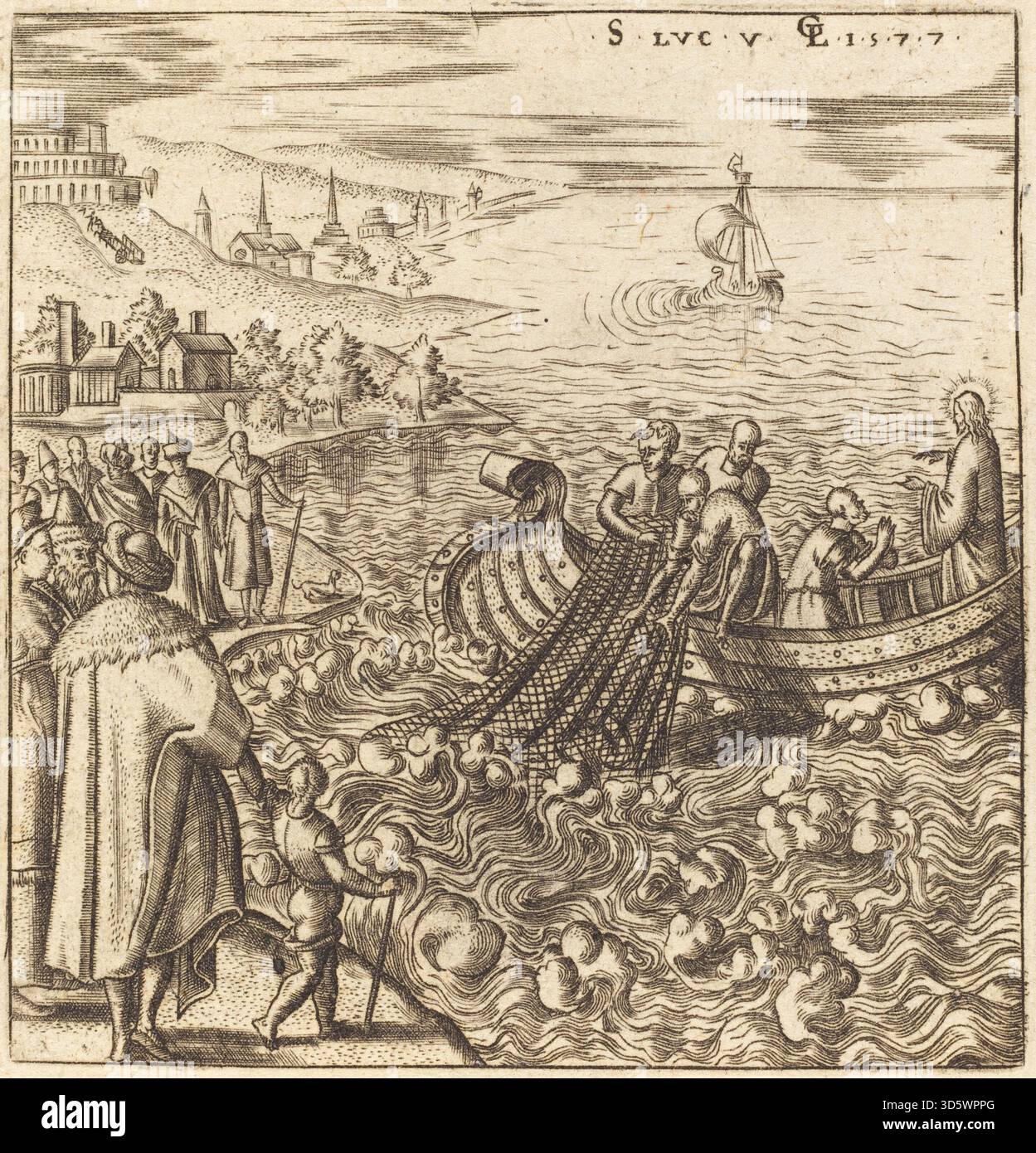 This 1577 engraving by Léonard Gaultier depicts the biblical event of ...