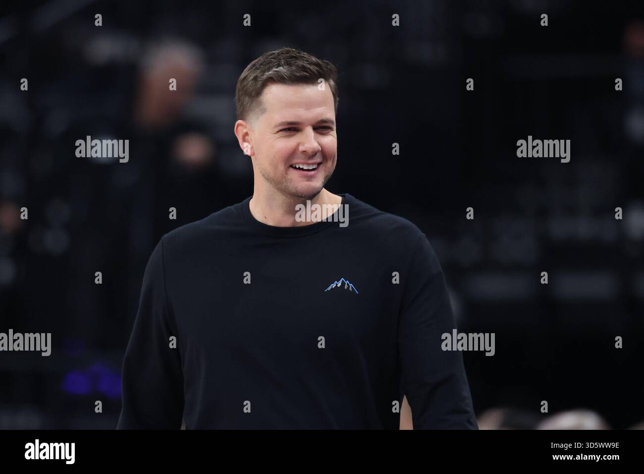 Utah Jazz head coach Will Hardy reacts during the first half of an NBA ...