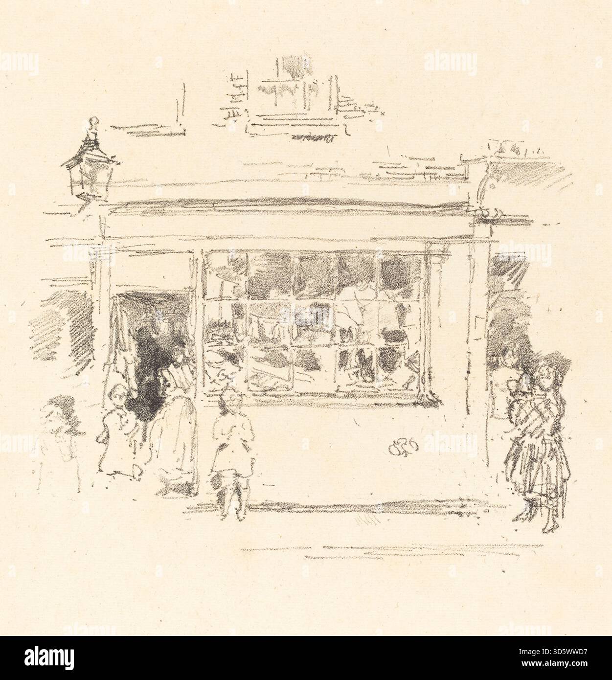 This 1888 work by James McNeill Whistler depicts Drury Lane, showing ...