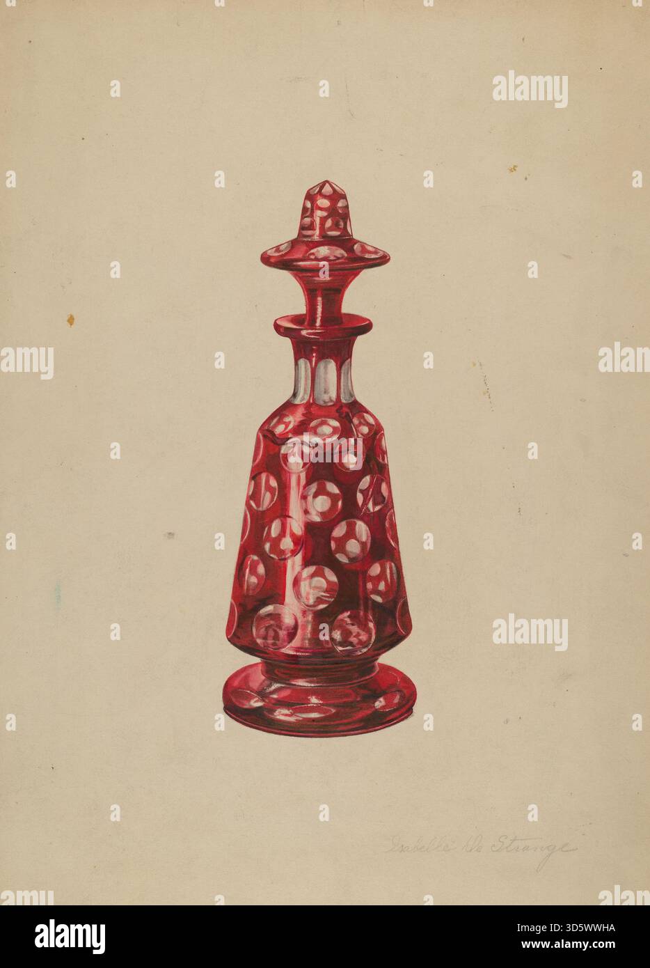 This glass perfume bottle by Isabelle De Strange, circa 1939, is a ...