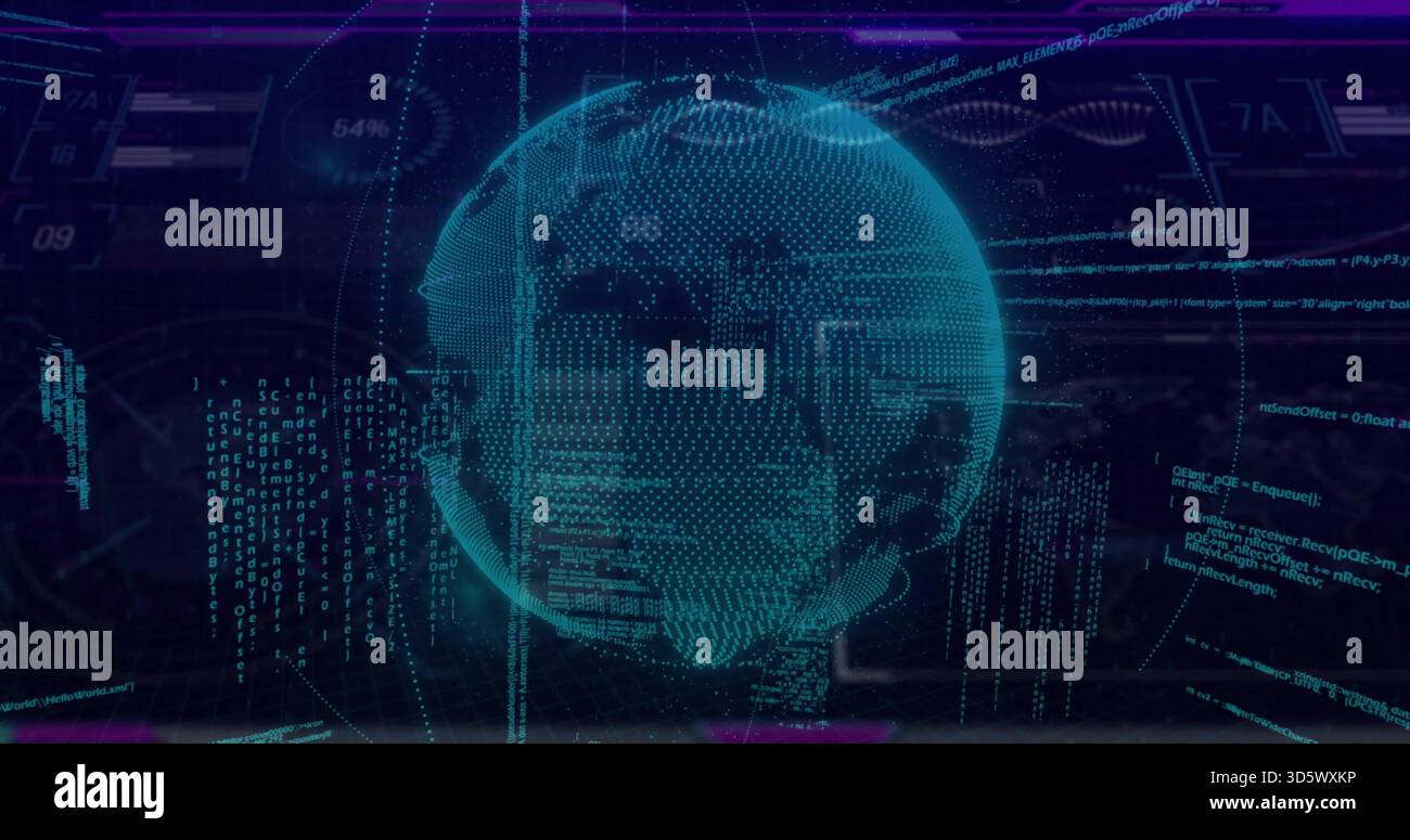 Rotating holographic panels showing hi-res stock photography and images ...