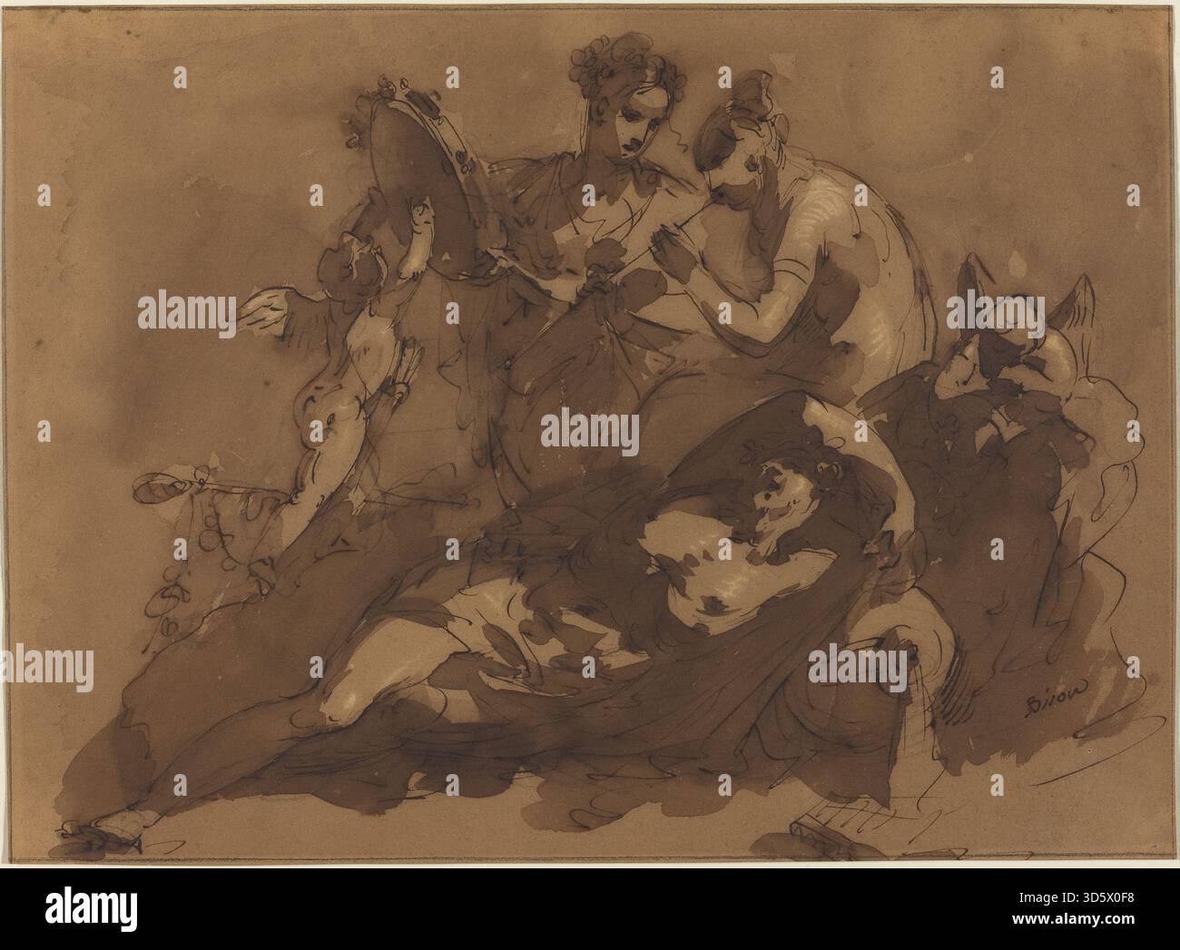Painting by Giuseppe Bernardino Bison showing a mythological scene with ...