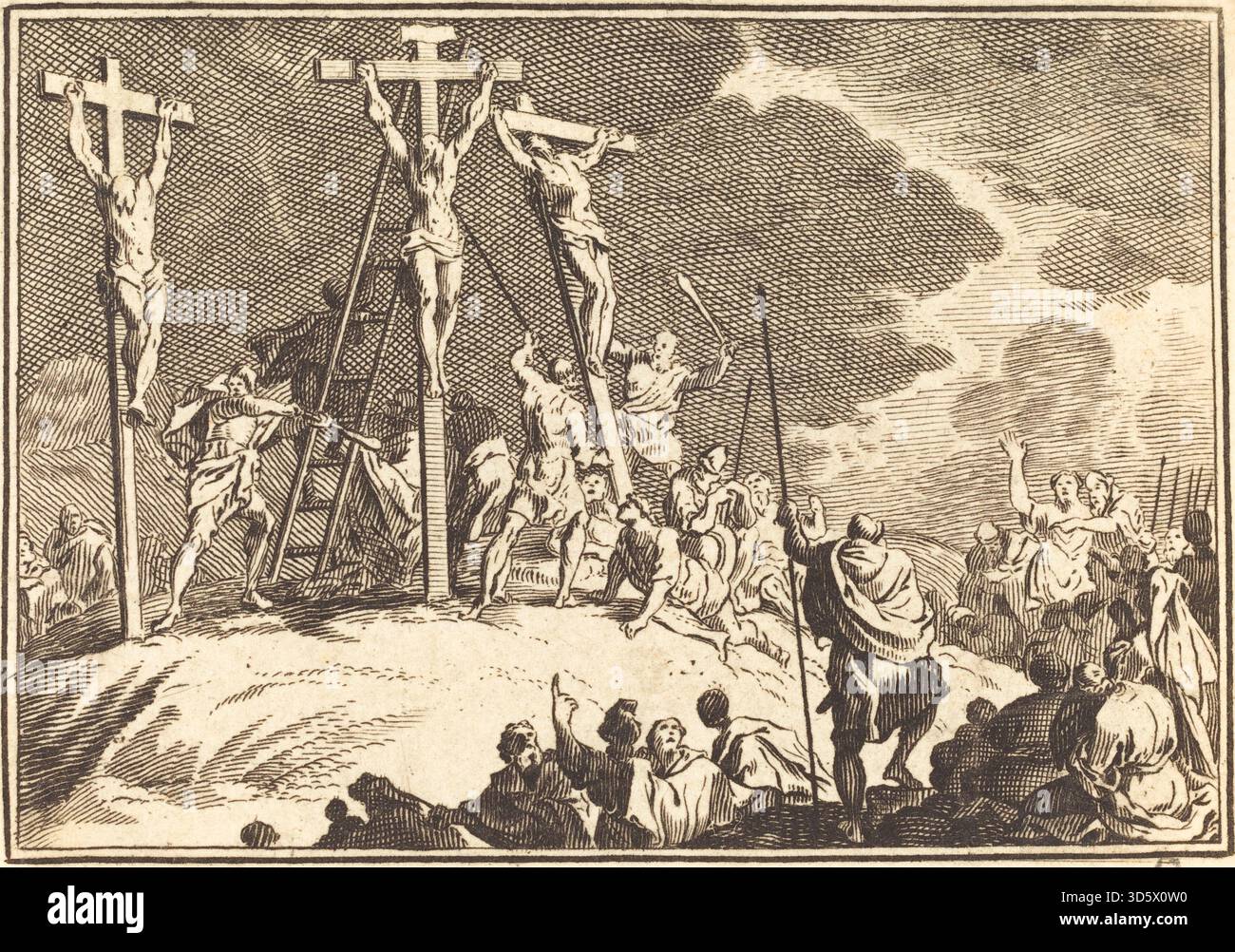 The artwork shows the moment when a Roman soldier pierces Christ's side ...