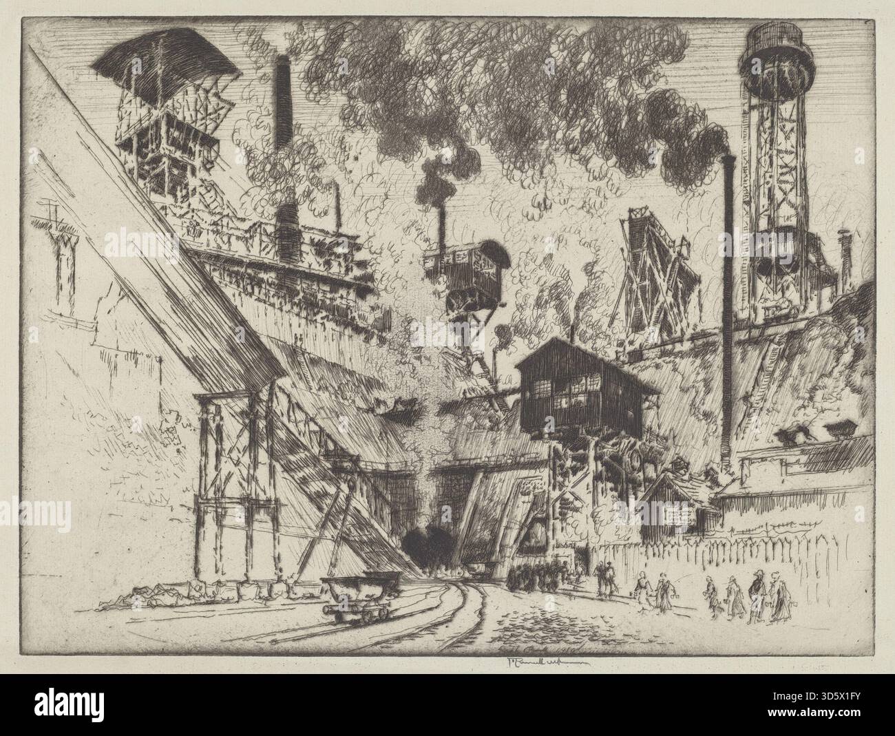 A depiction of the mouth of a mine at Ruhrort near Oberhausen by Joseph ...