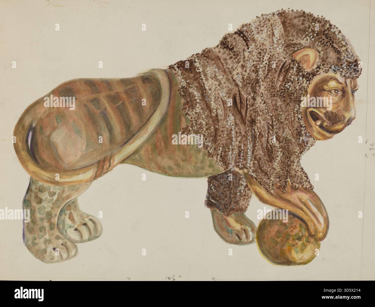 This circa 1936 figurine by Ella Josephine Sterling depicts a lion ...