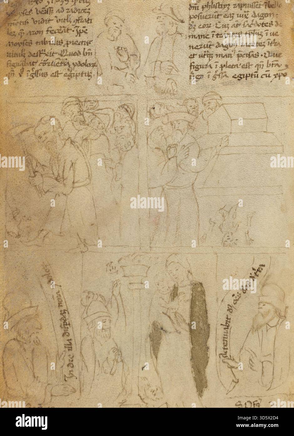 This Italian 15th-century print depicts the destruction of Egyptian ...