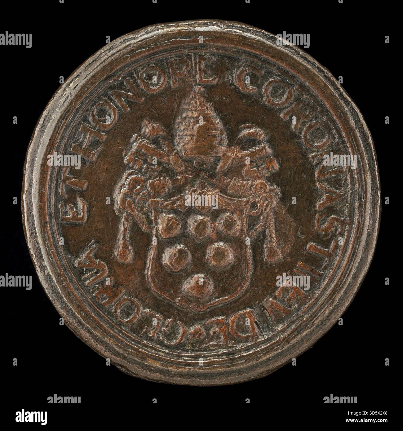 This Roman 16th-century shield, circa 1513–1515, displays the Medici ...
