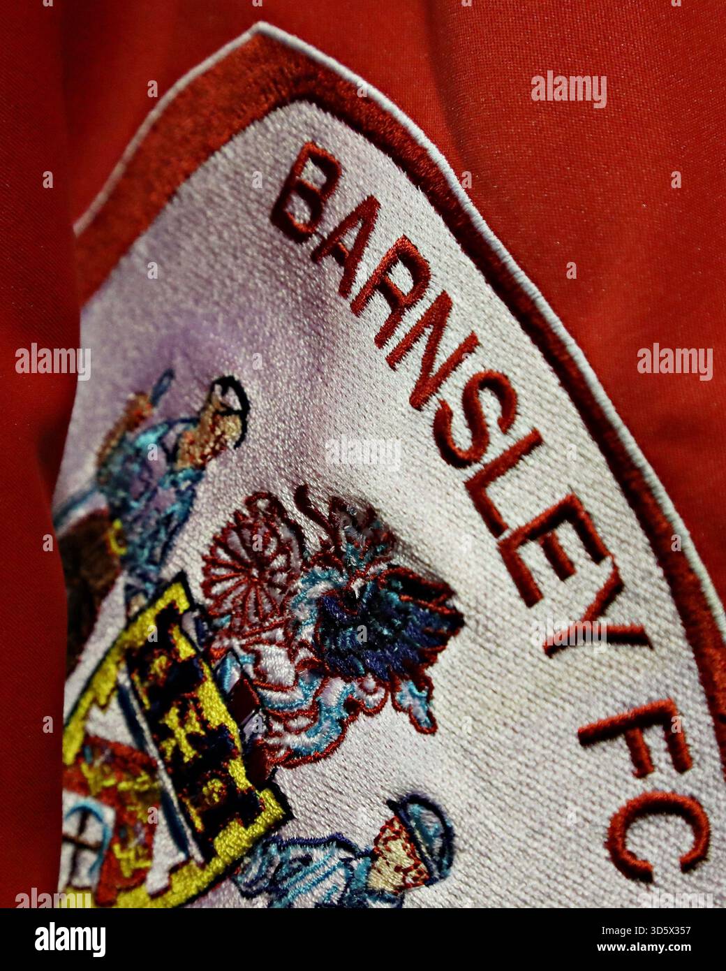 The Barnsley badge on a corner flag before the FA Youth Cup U18’s round ...