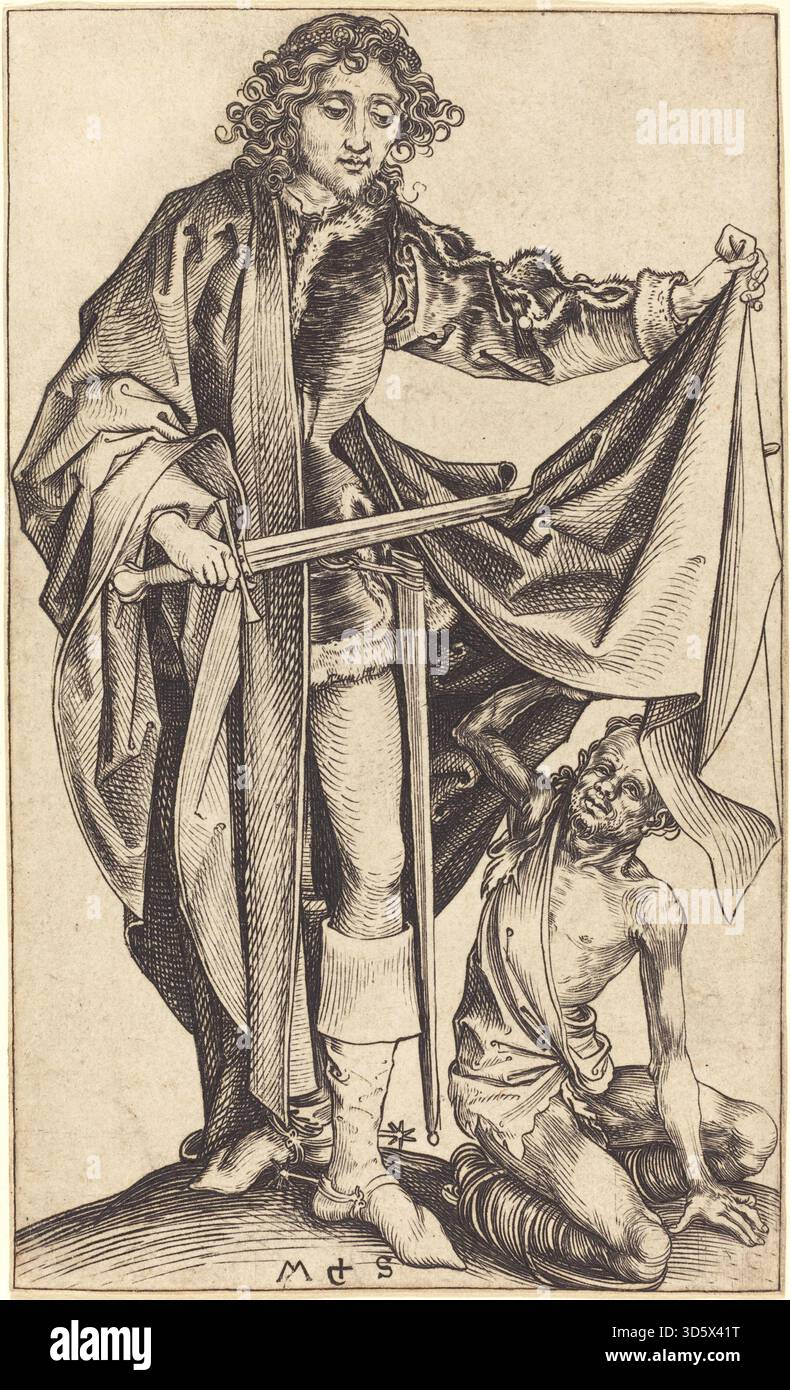 This engraving of Saint Martin Dividing His Cloak by Martin Schongauer ...