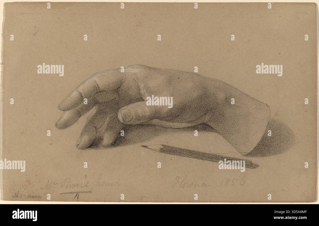 Sculpture by Hiram Powers from 1856 titled 'Study of a Hand', showing ...