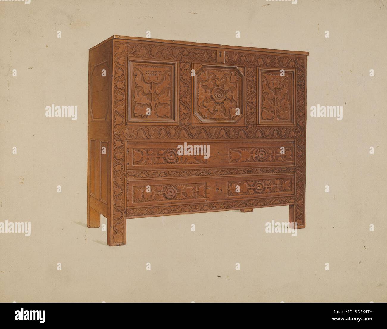 Connecticut-type Hadley chest by Martin Partyka, circa 1937 ...