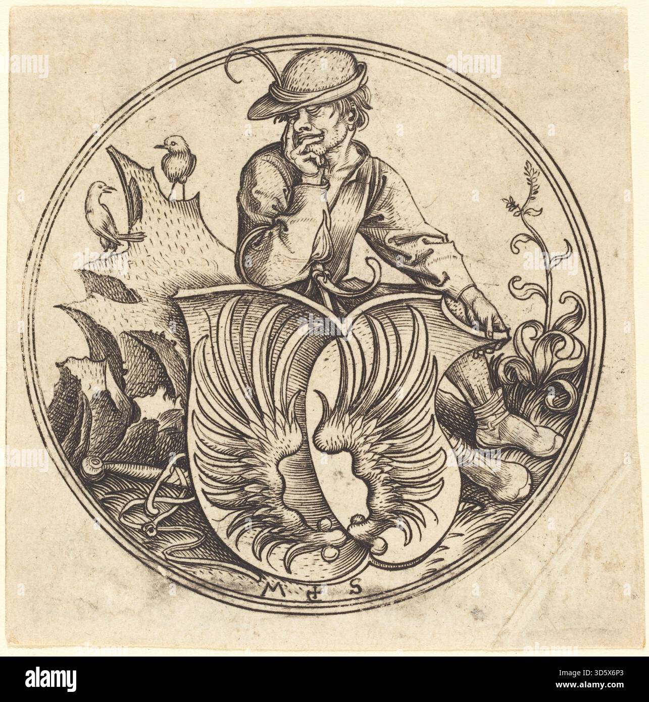 This engraving by Martin Schongauer, circa 1480–1490, depicts a peasant ...