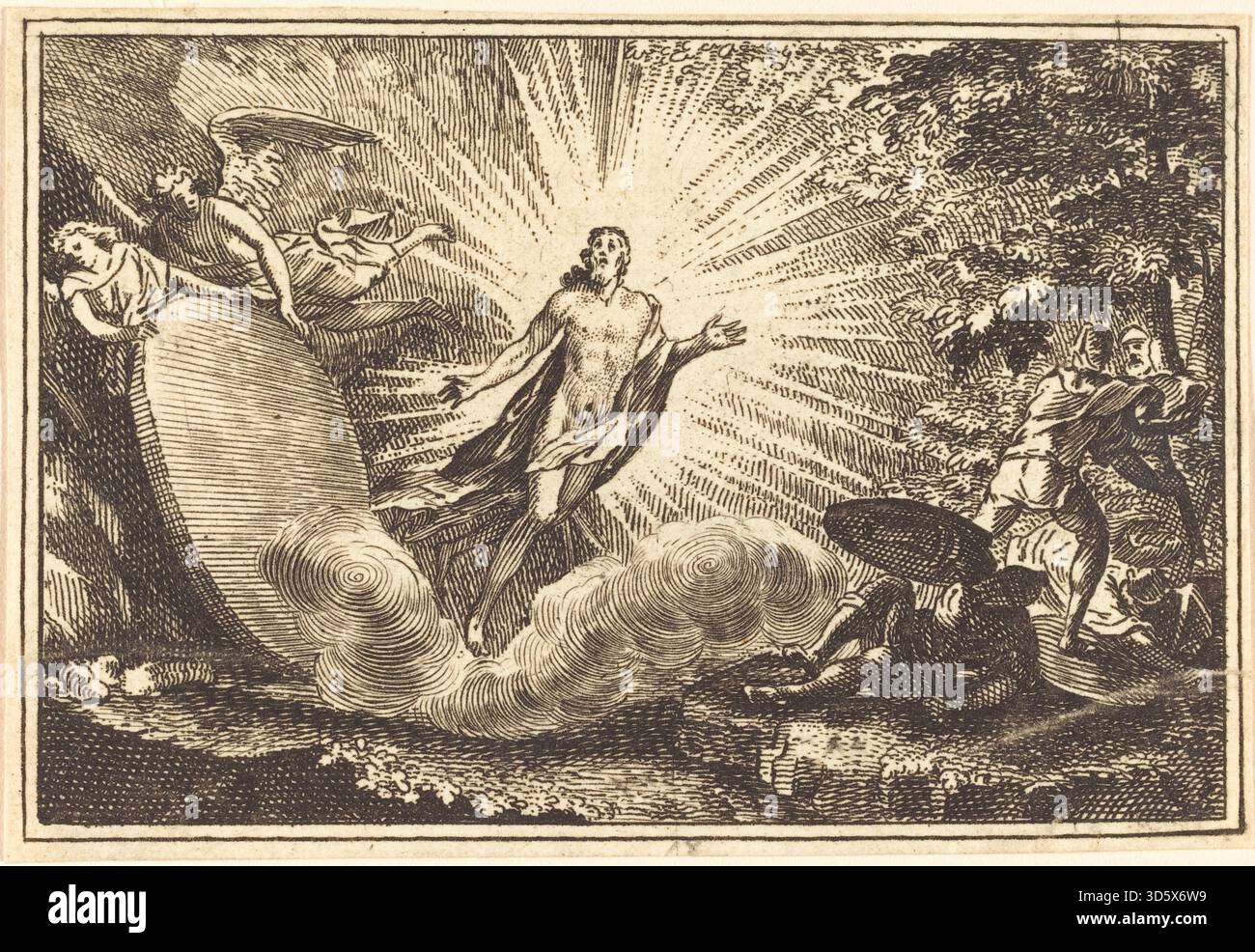 The image represents the Resurrection of Jesus Christ, capturing him ...