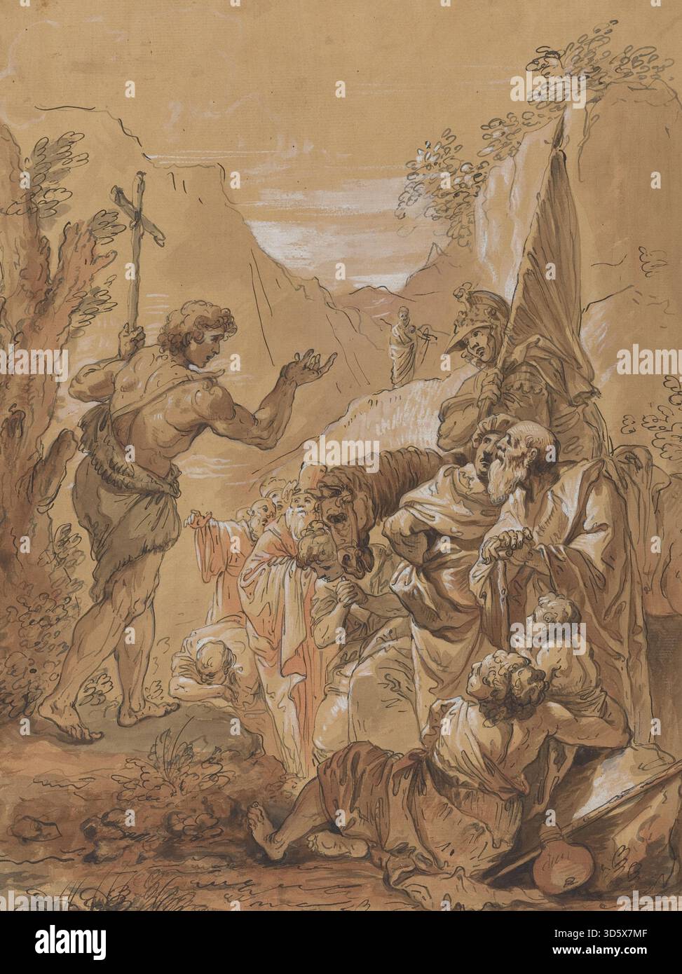 The 18th-century painting by a follower of Francesco Fontebasso depicts ...