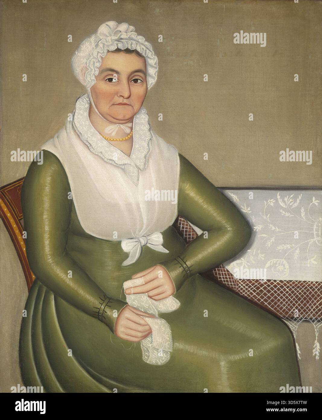 This 1816 American portrait by Ammi Phillips depicts Alsa Slade ...
