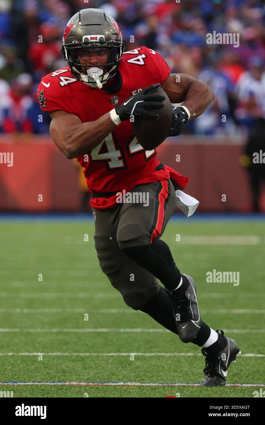 Tampa Bay Buccaneers running back Sean Tucker (44) carries the ball ...
