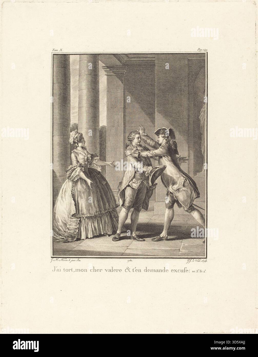 Jean Jacques Le Veau’s 1782 print after Jean Michel Moreau depicts a ...