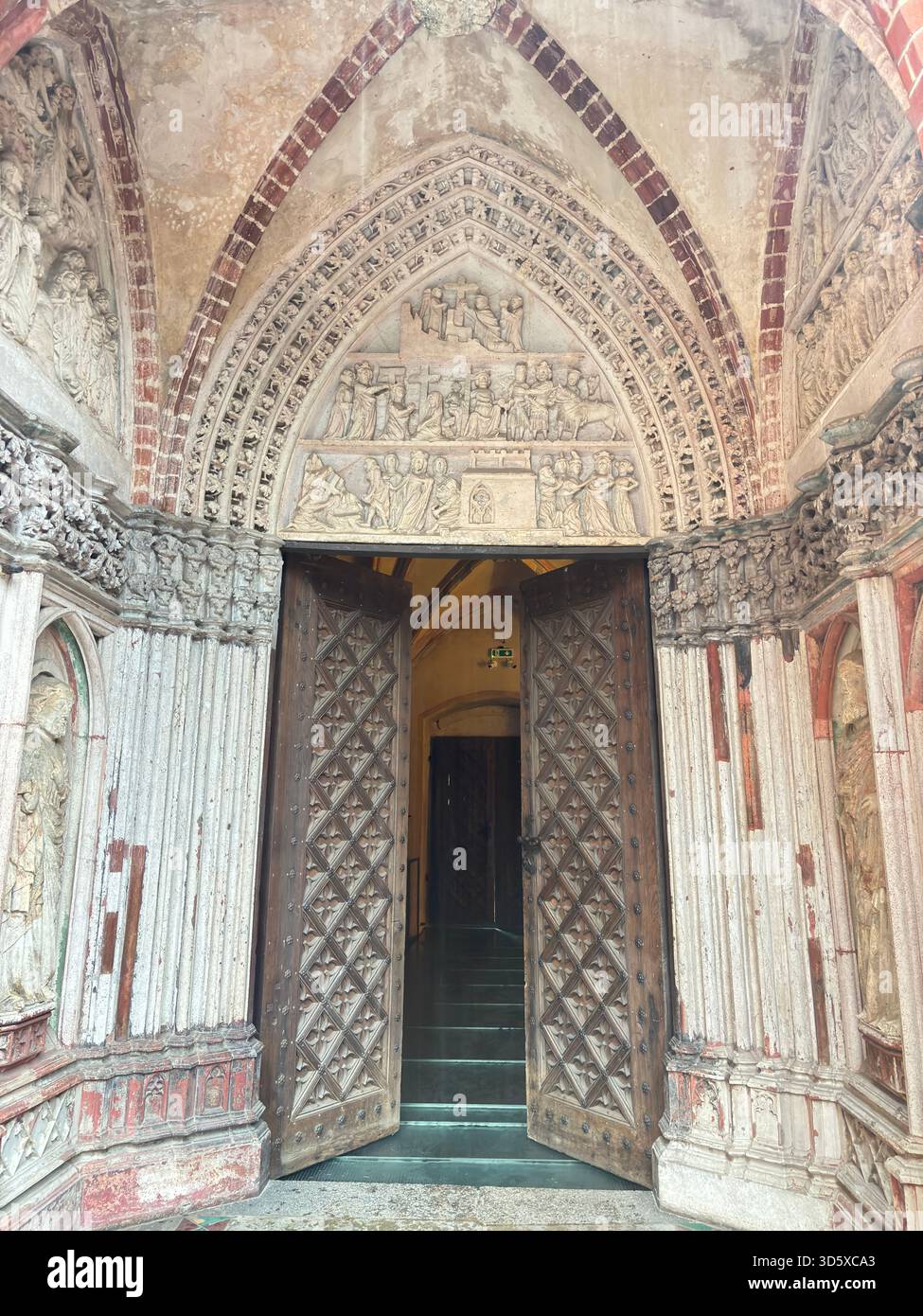 Gothic interiors of Malbork Castle in Poland feature vaulted ceilings ...