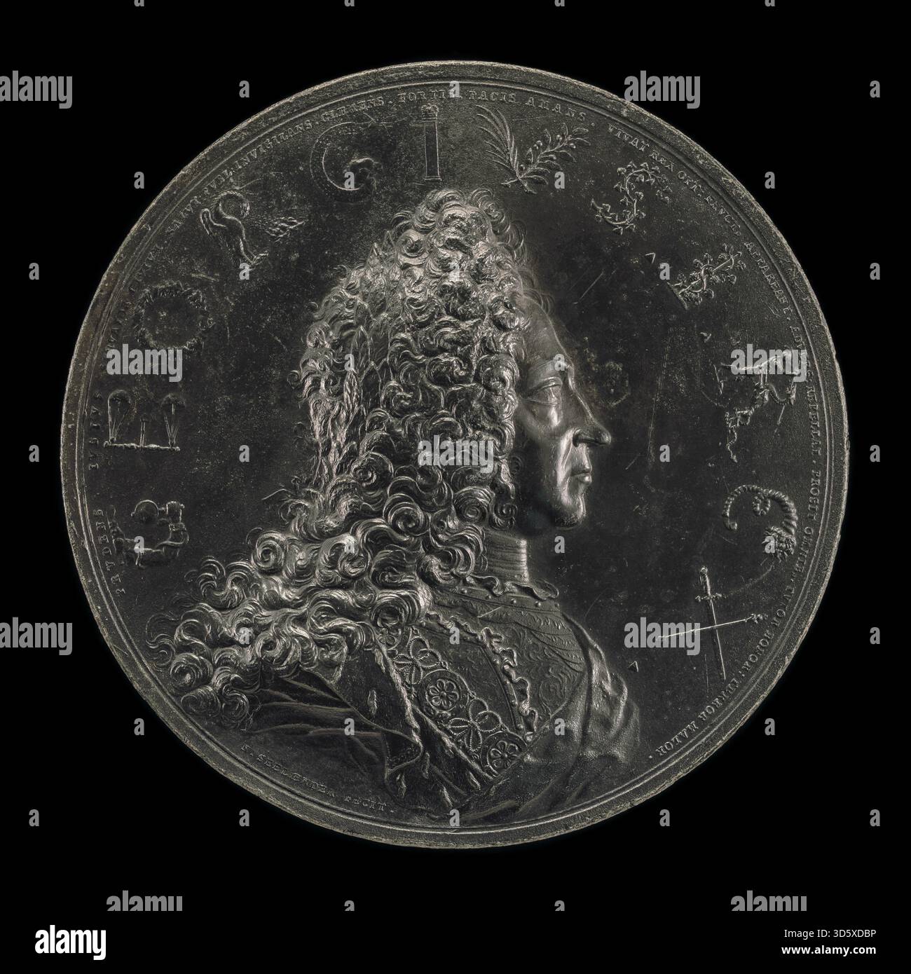 This medal obverse by Nicolaus Seeländer depicts the coronation of ...