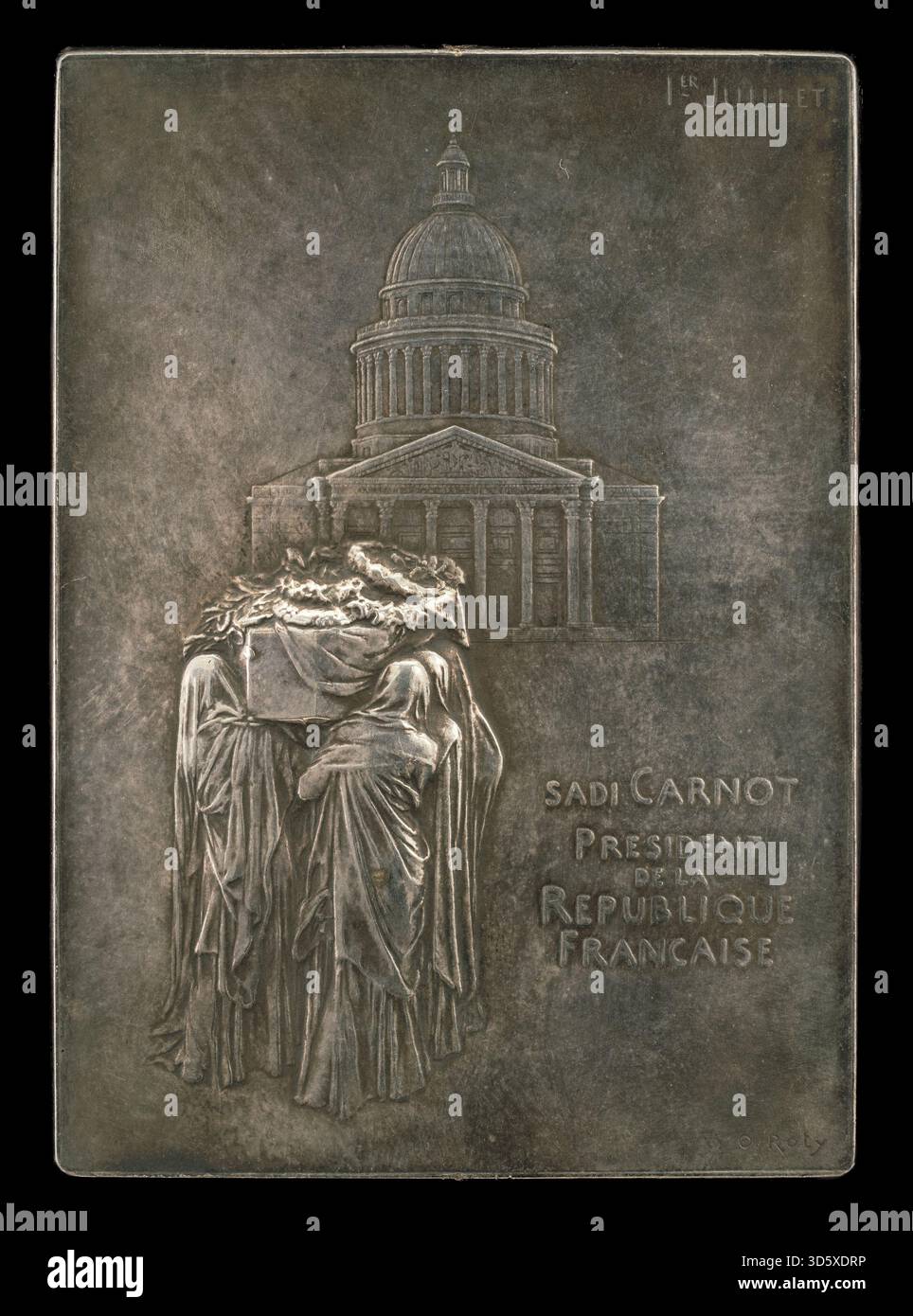 This 1894 medal by Louis Oscar Roty shows the obverse side depicting ...