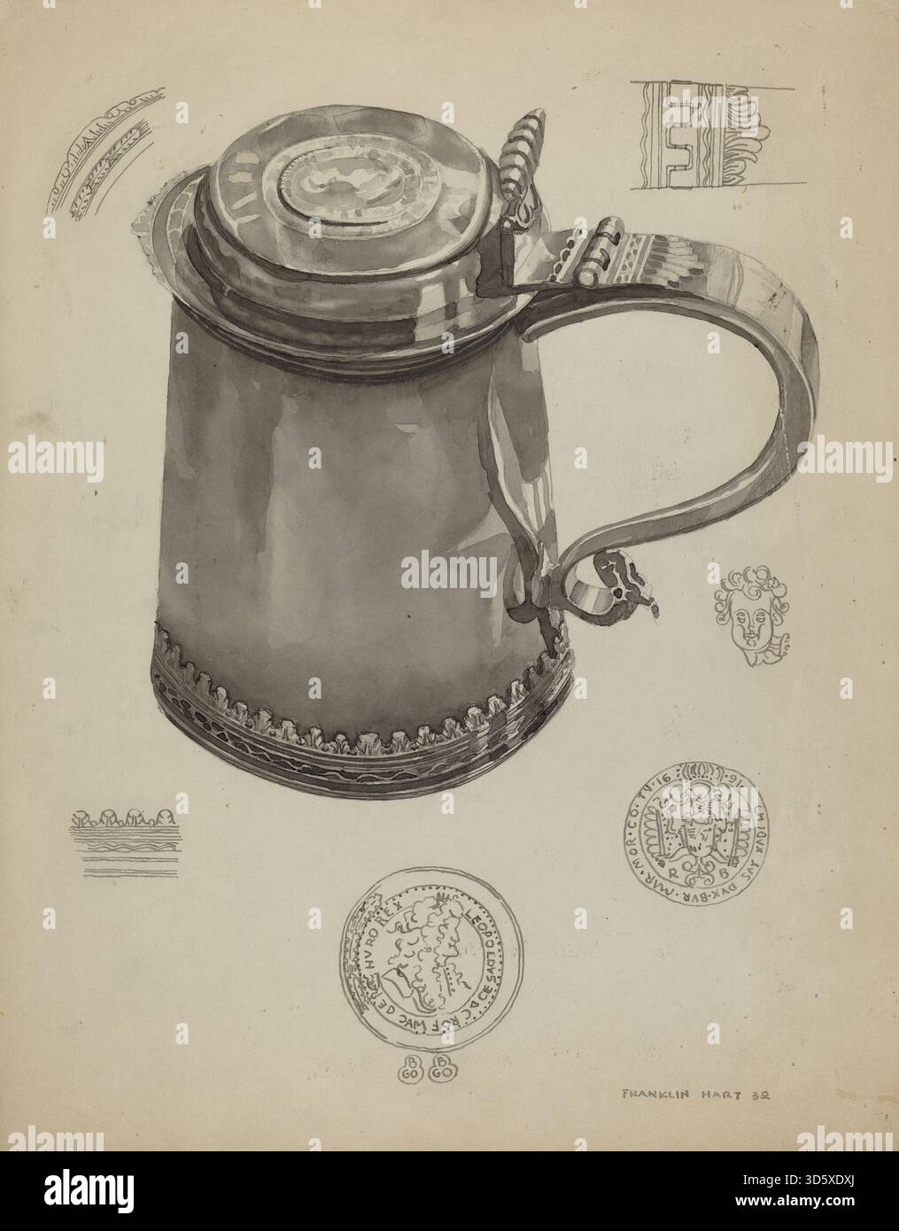 Vintage pewter tankard featuring hi-res stock photography and images ...