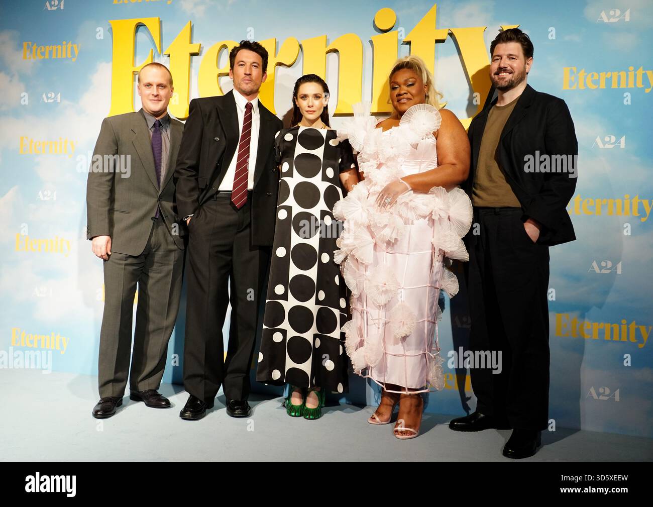 (left to right) John Early, Miles Teller, Elizabeth Olsen, Da'Vine Joy ...