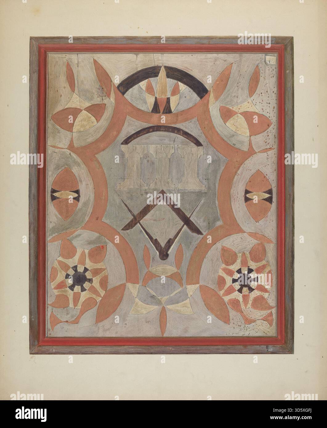 This circa 1941 Masonic sign by Edward F Engel is a symbolic emblem ...