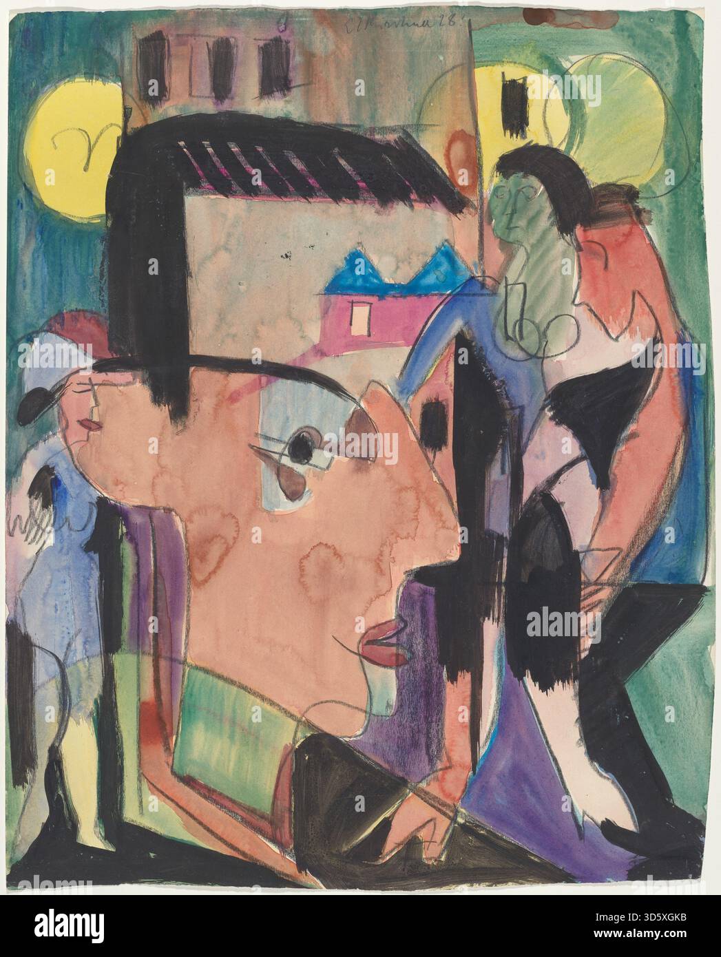 This 1928 self-portrait by Ernst Ludwig Kirchner depicts the artist in ...