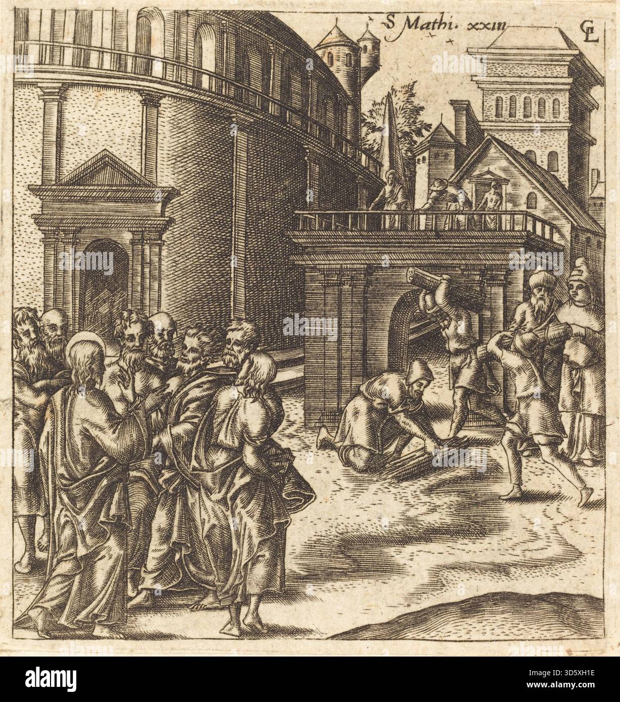 This engraving by Léonard Gaultier, circa 1576–1580, depicts Christ ...