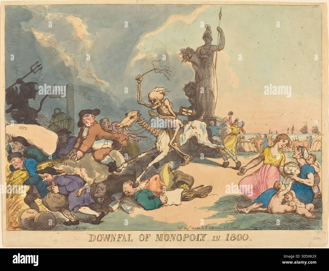 This 1800 print by Thomas Rowlandson illustrates the downfall of ...