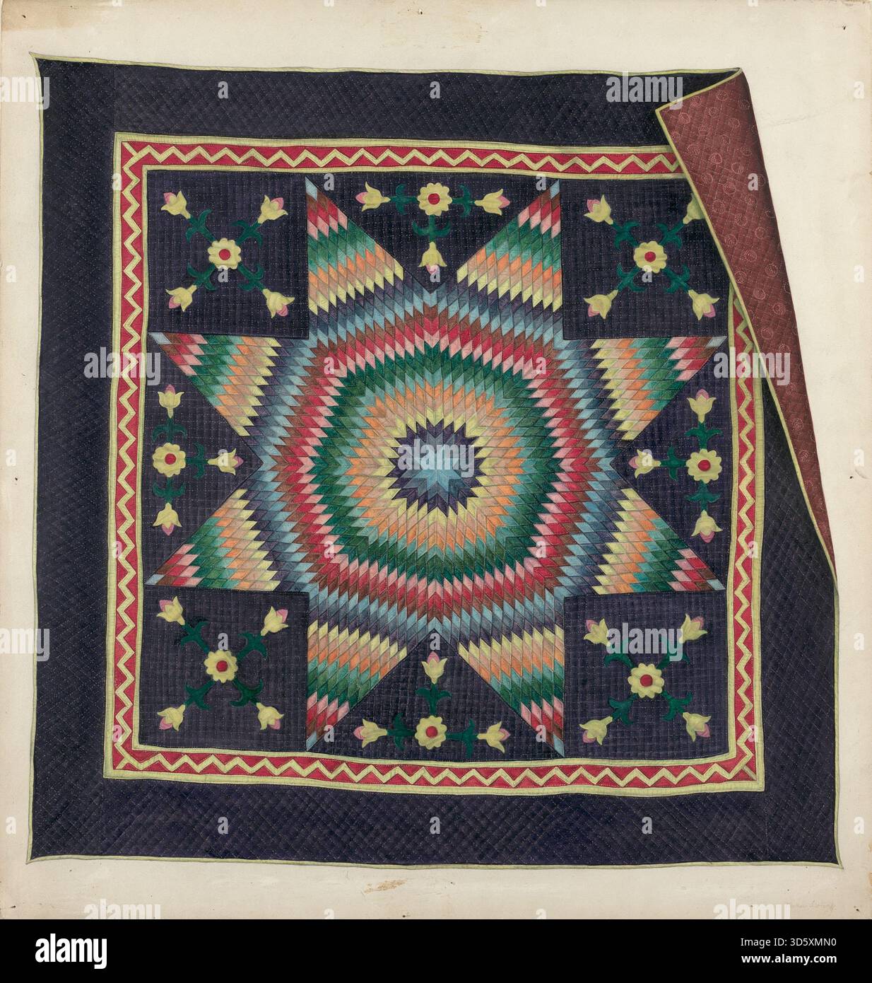 A Star of Bethlehem quilt created by Sylvia De Zon and Mina Lowry ...
