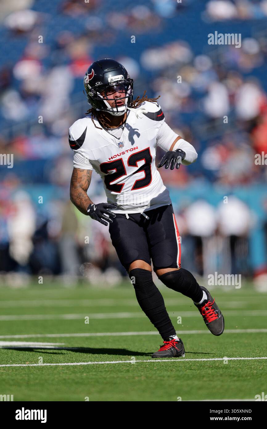 Houston Texans safety Jaylen Reed (23) warms up prior to an NFL ...