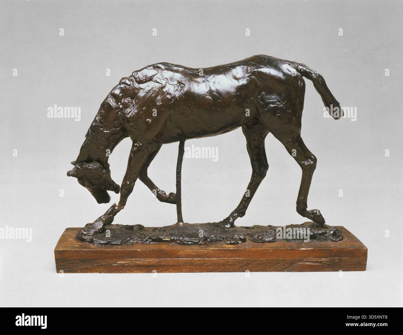 This late 1880s–early 1890s work by Degas depicts a horse with its head ...
