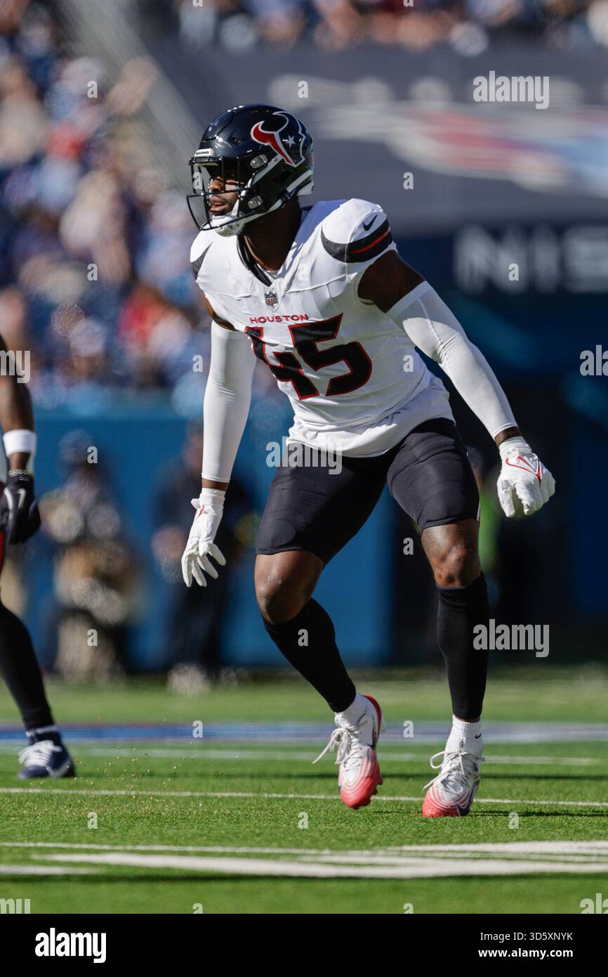 Houston Texans linebacker E.J. Speed (45) defends during the first half ...