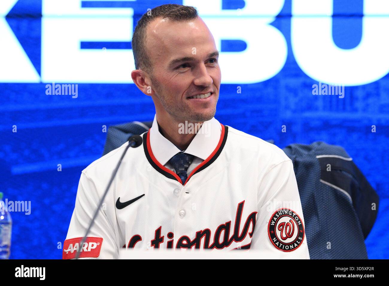 New Washington Nationals Manager Blake Butera looks on during a ...