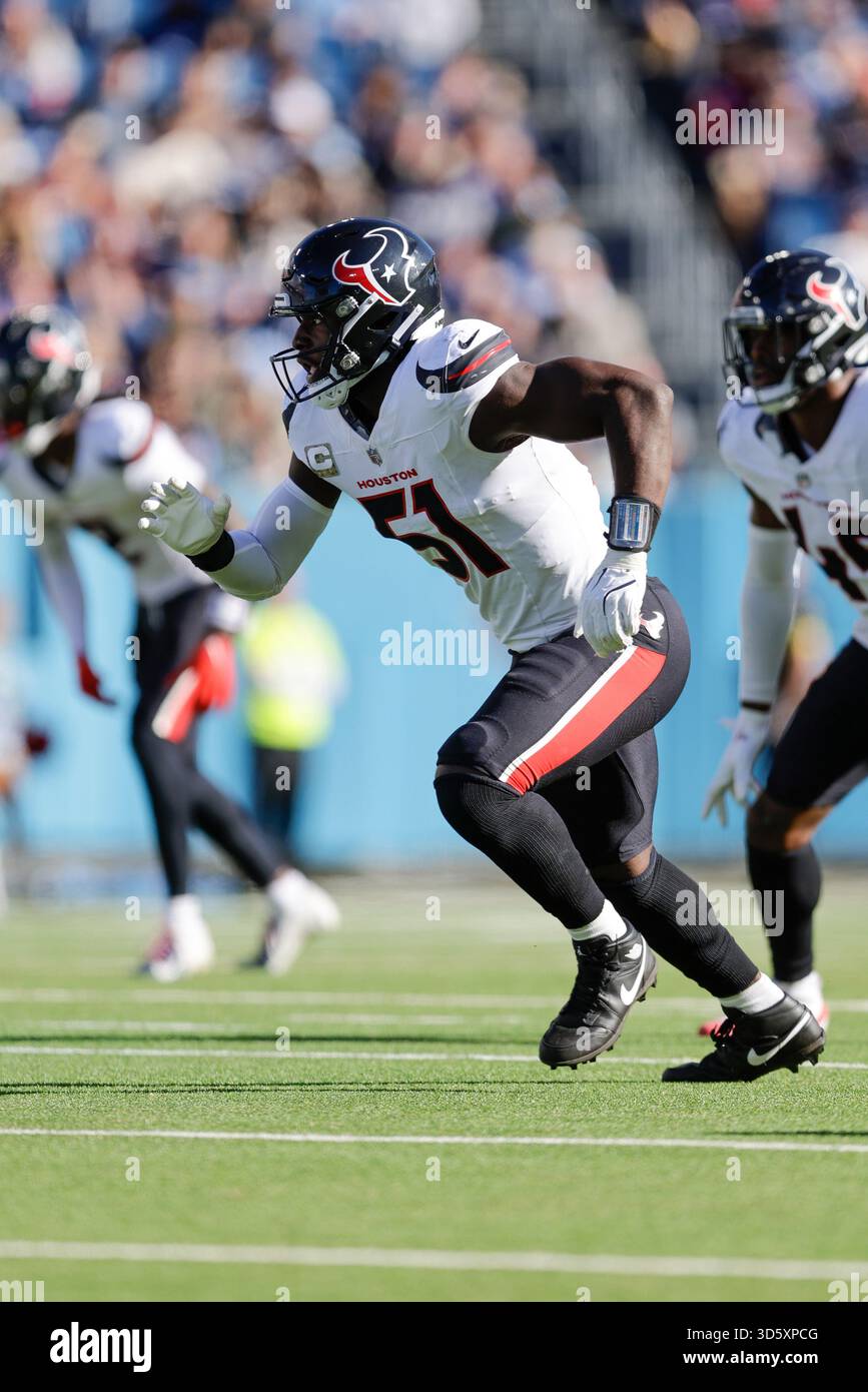 Houston Texans defensive end Will Anderson Jr. (51) defends during the ...