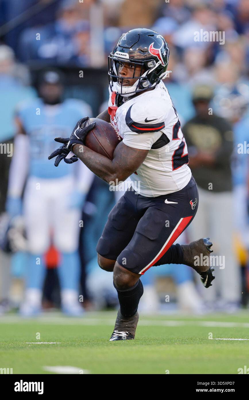 Houston Texans running back Woody Marks (27) runs with the ball during ...