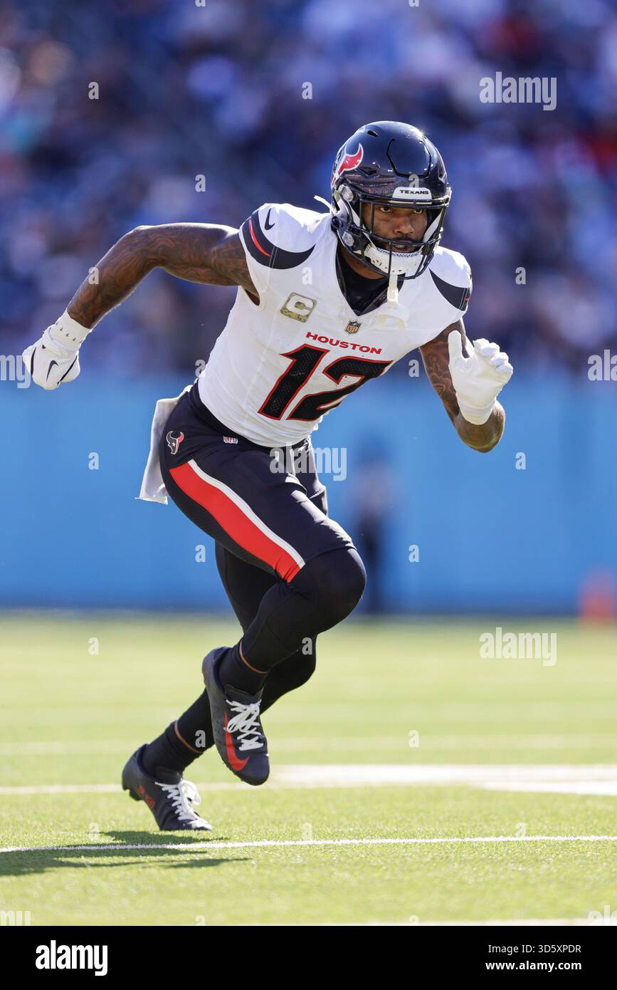 Houston Texans wide receiver Nico Collins (12) runs a route during the ...