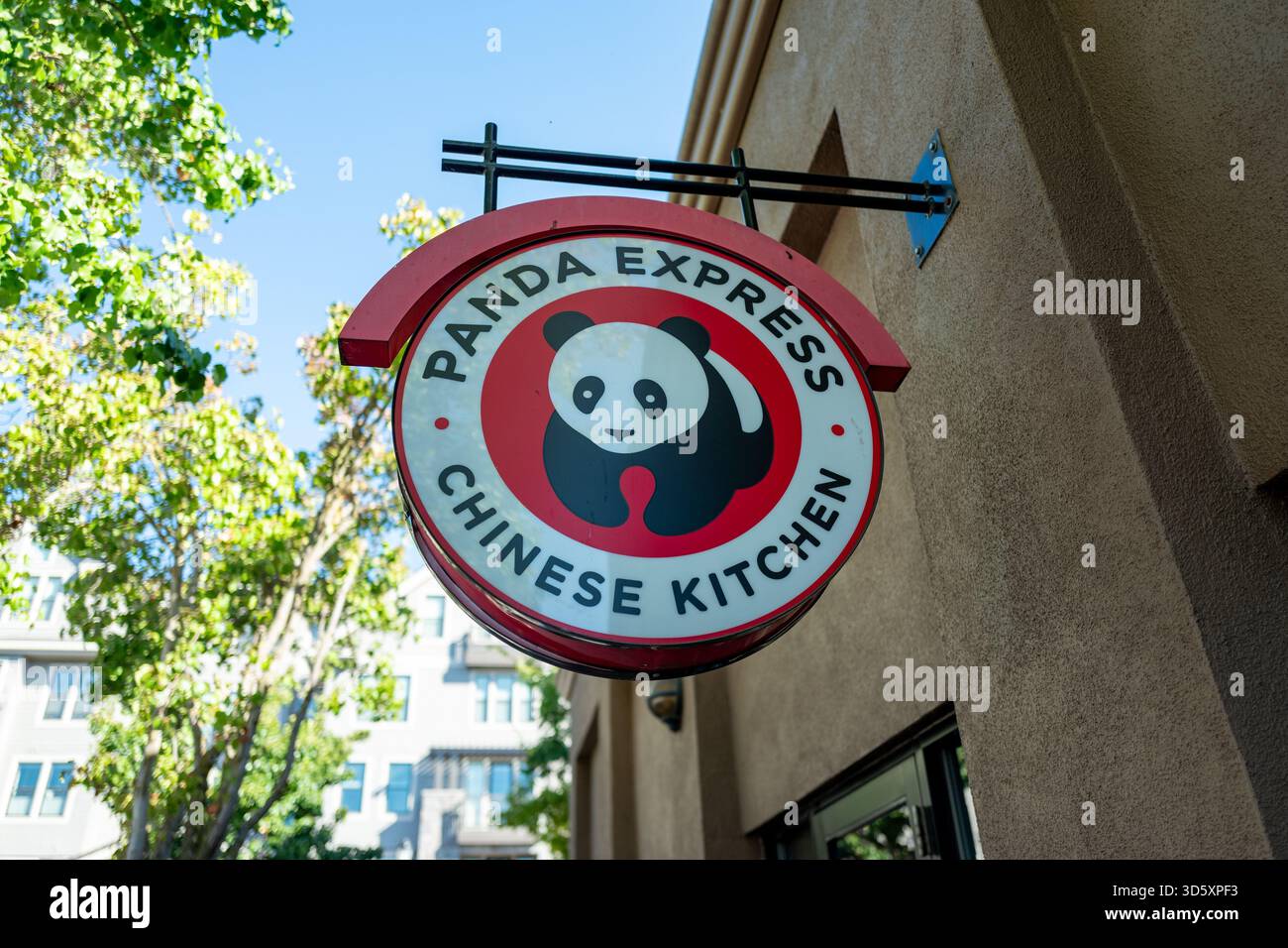 Sign with logo for Panda Express Chinese cuisine restaurant, Lafayette ...