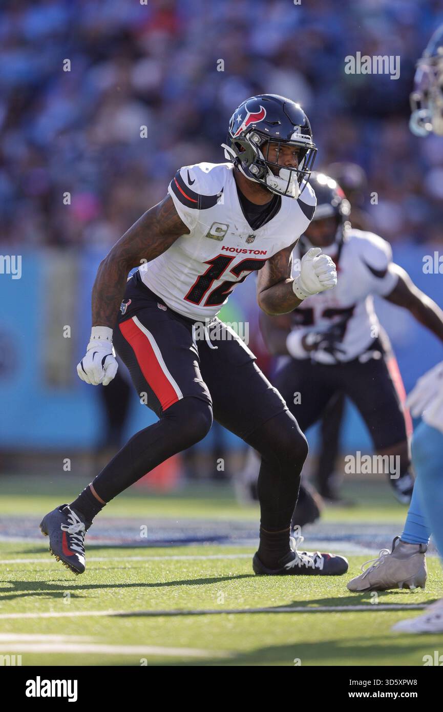 Houston Texans wide receiver Nico Collins (12) runs a route during the ...