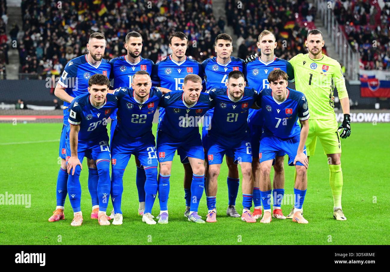 Team Slovakia back from left: Milan Skriniar, David Hancko, David ...