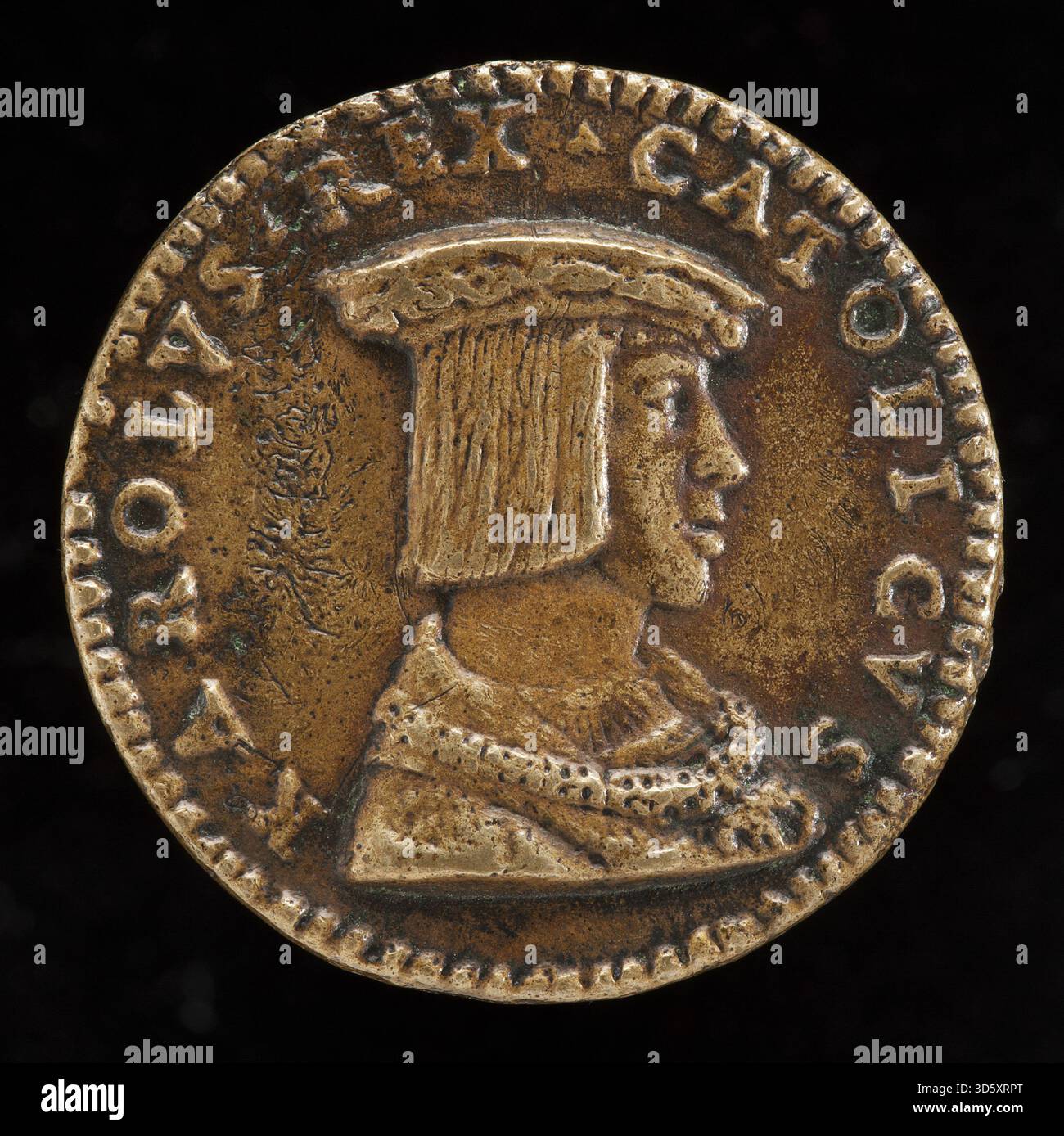 This obverse medal by Giovanni Maria Pomedelli depicts Charles V, Holy ...