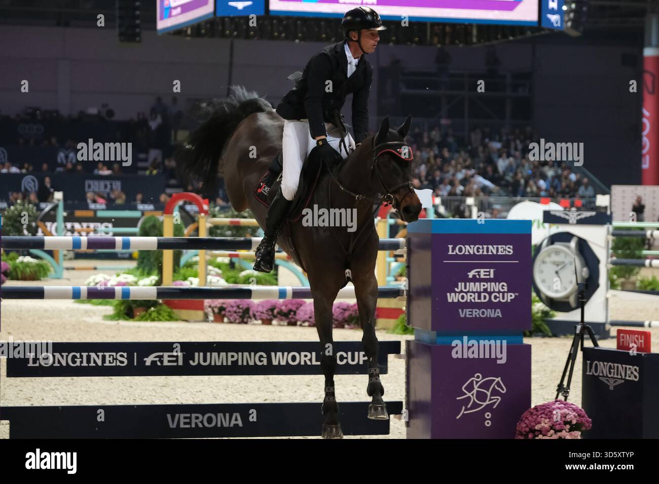 Alain Jufer from Switzerland, ride Dante MM, is in action during the ...