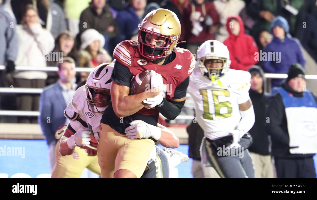 Boston College wide receiver Reed Harris (4) during an NCAA college ...