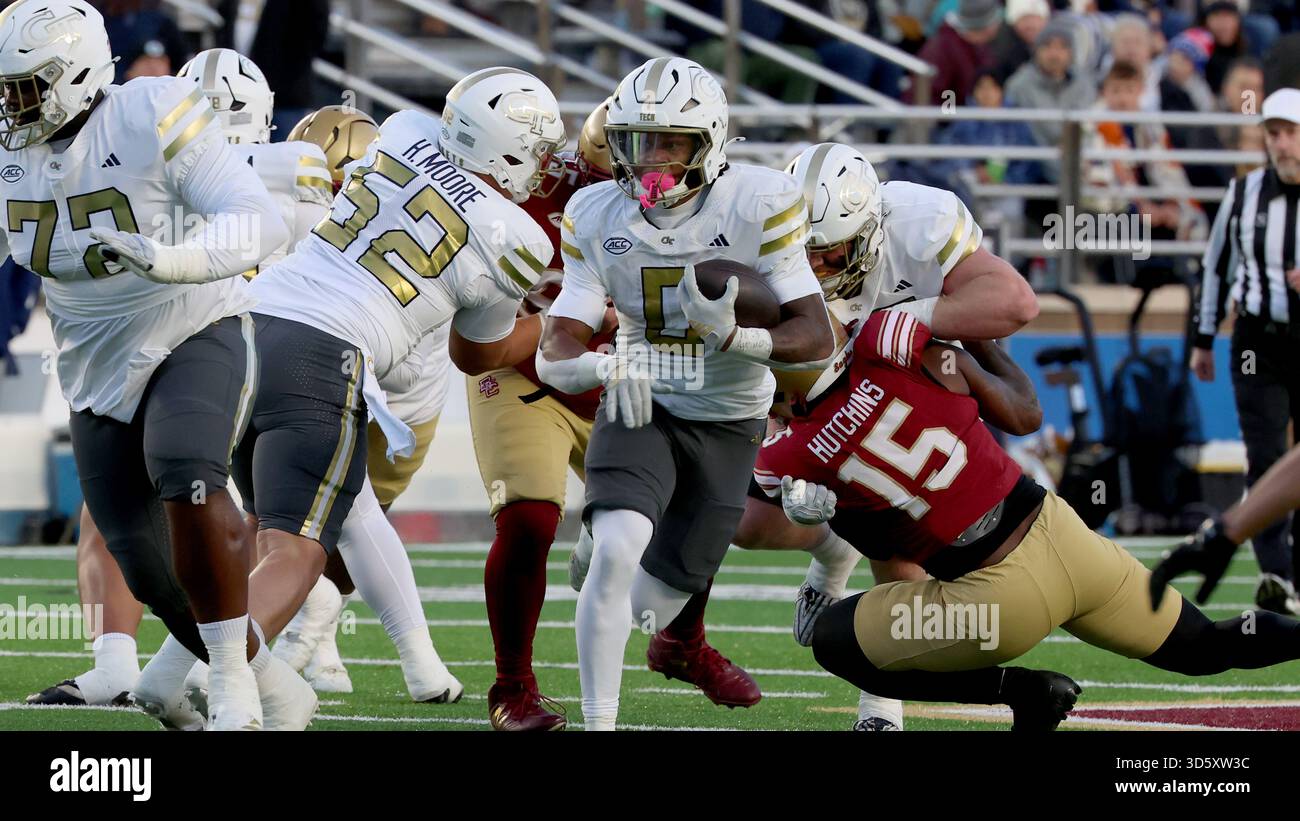 Georgia Tech running back Malachi Hosley (0) carries the ball during an ...